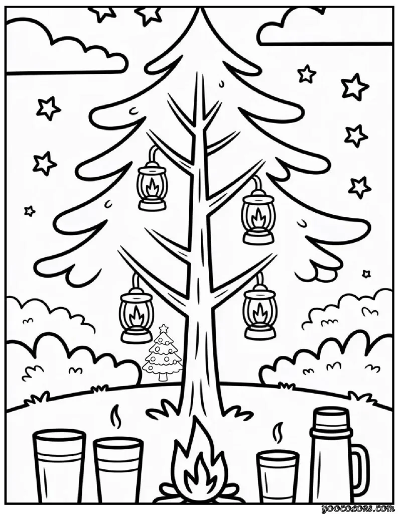 24 Christmas Tree Coloring Pages (Free Printable PDF)
