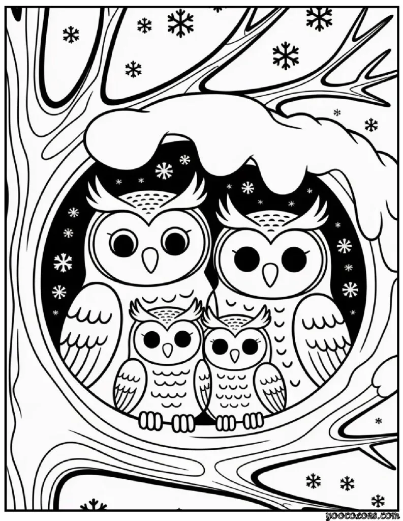 10 Winter Owl Coloring Pages – Free Printable & PDF
